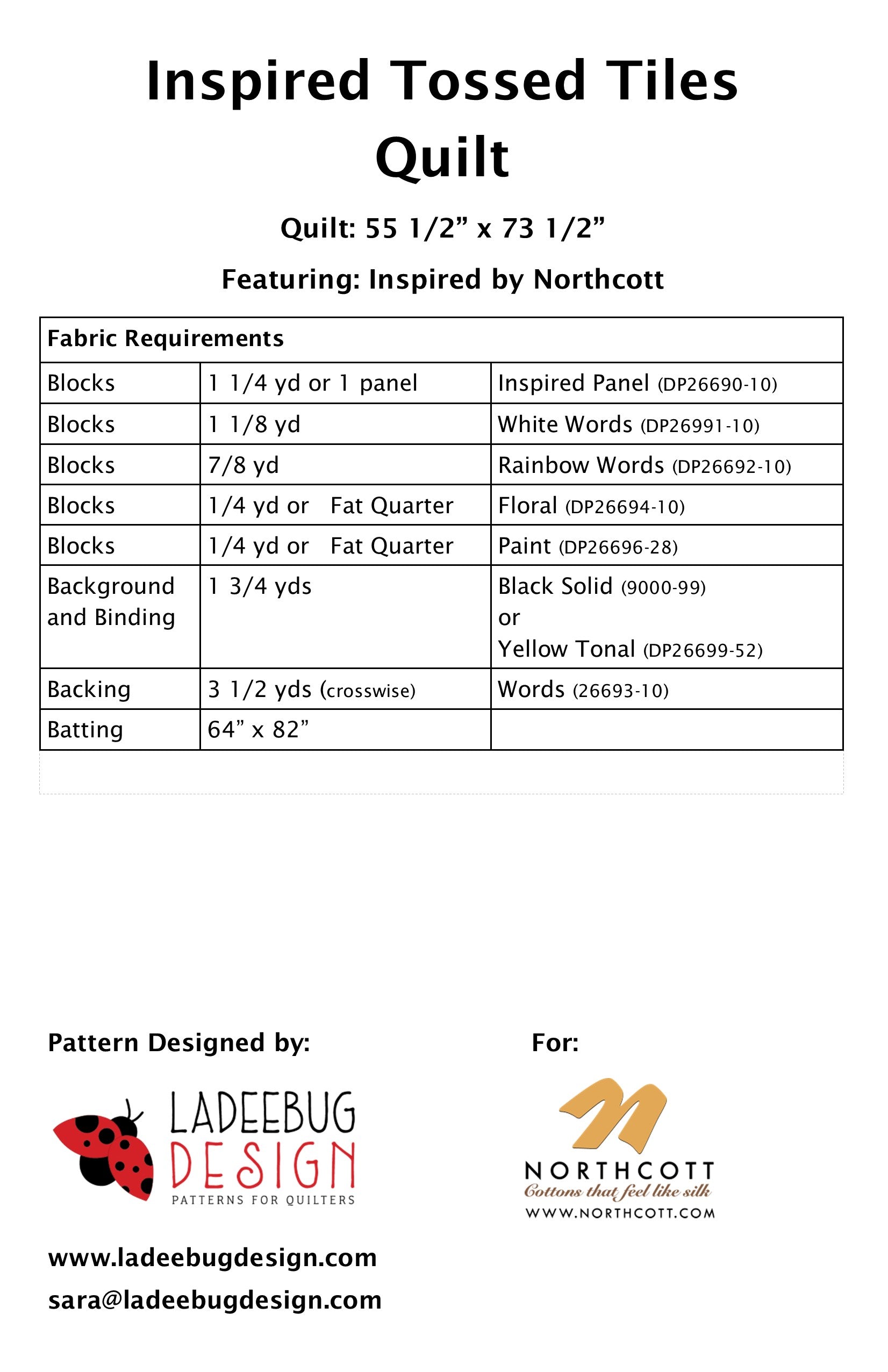 Inspired Tossed Tiles – Ladeebug Design