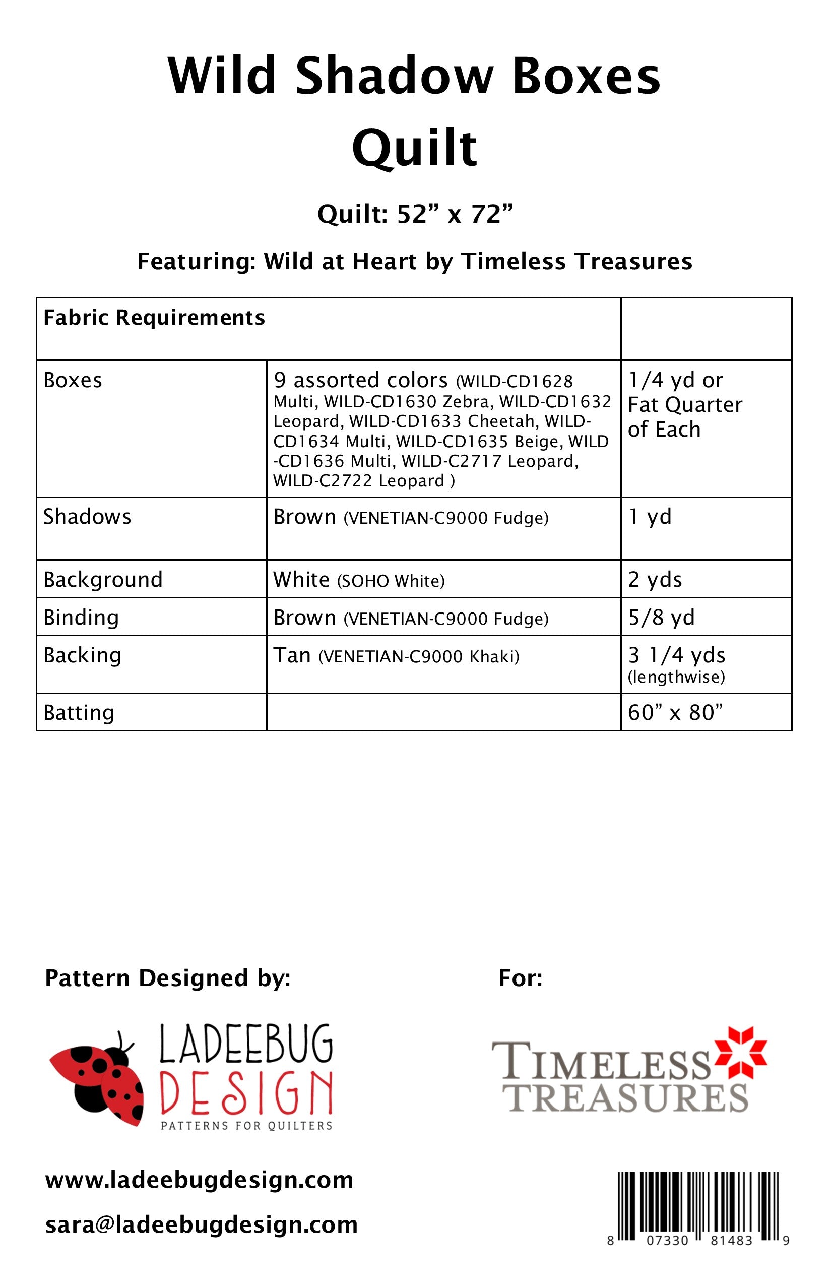 Wild Shadow Boxes – Ladeebug Design